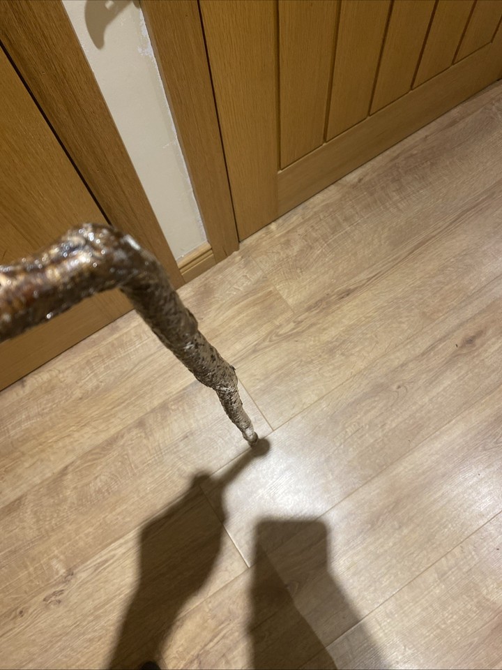 Handmade Irish Hazel-Half Crook - Walking Stick – Epoxy Resin – Copper ...