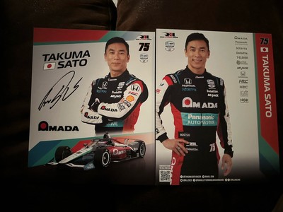Takuma Sato 2025 Indy 500 Signed Car Promo Hero Card Indianapolis | eBay