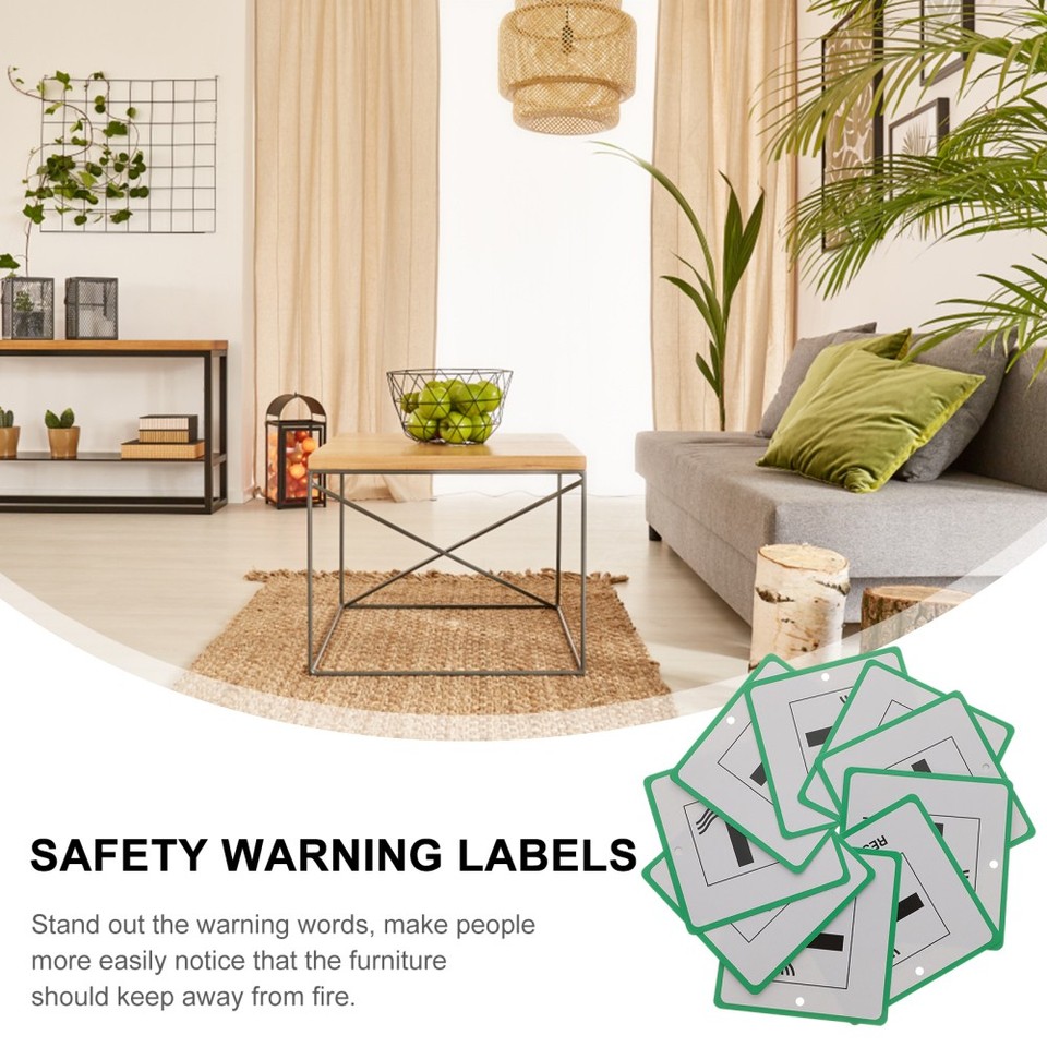 50 Pcs Fire Safety Sofa Label Warning Labels for Furniture Signs | eBay UK