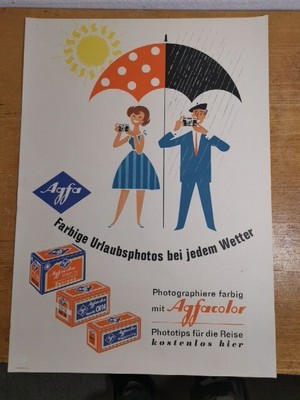 altes AGFA ~ 1950-1960er Jahre Original Plakat Poster Vintage ...