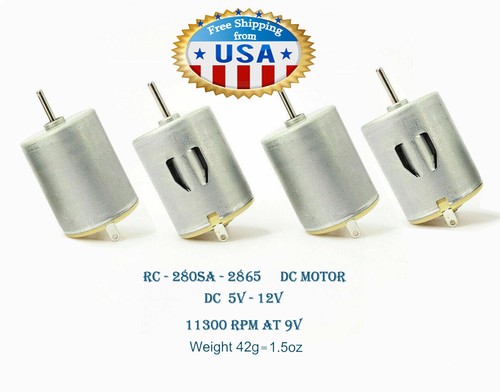 4 X DC Mini Motor RC 280SA, (3 - 12)V, 12,000 RPM H.Speed & Strong for ...