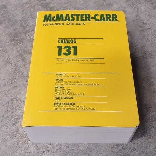 McMaster-Carr Catalog 131 ~ 2025 Los Angeles, CA Edition ~ Brand New ...