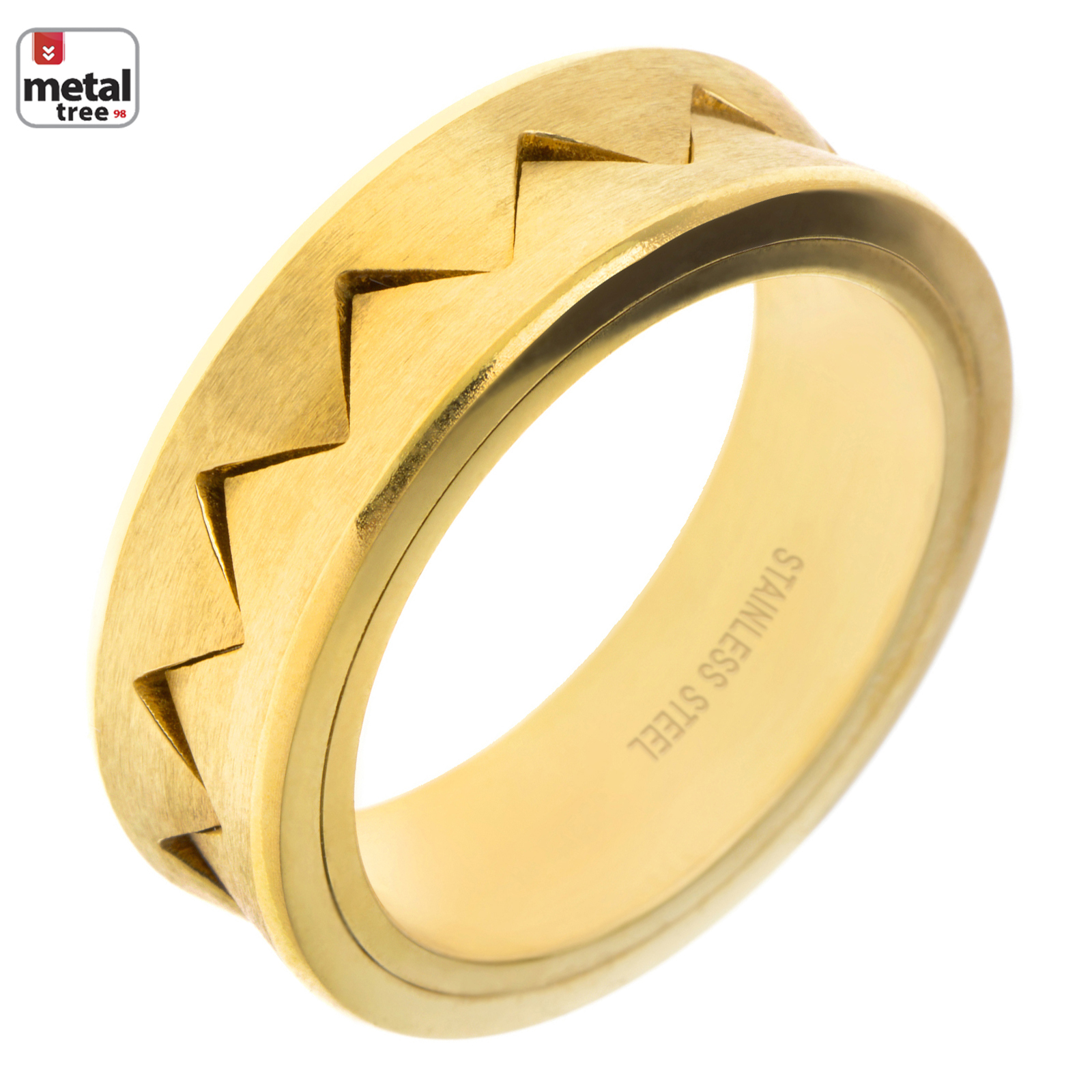 Men's Women's 8 MM Stainless Steel Rapper Zig Zag Pattern Design Thick ...