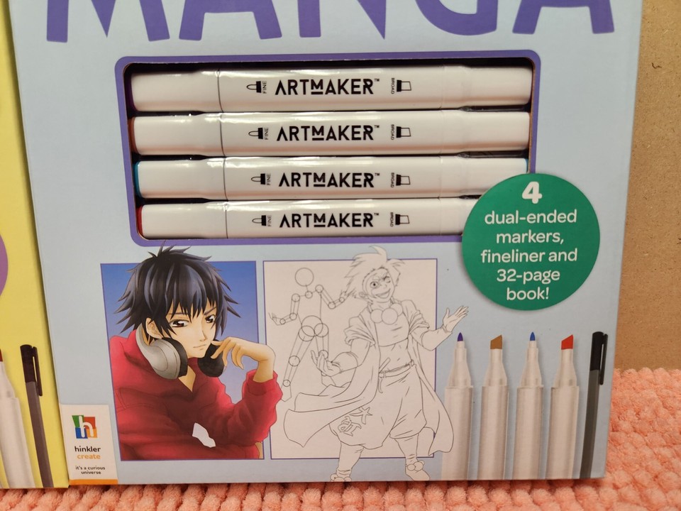 Artmaker Manga Drawing Set Anime Manga & Chibi Marker Drawing Set Lot ...