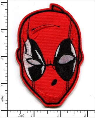 22 Pcs Embroidered Iron on patches Deadpool Face 6.5cmx9.7cm AP012dGA ...