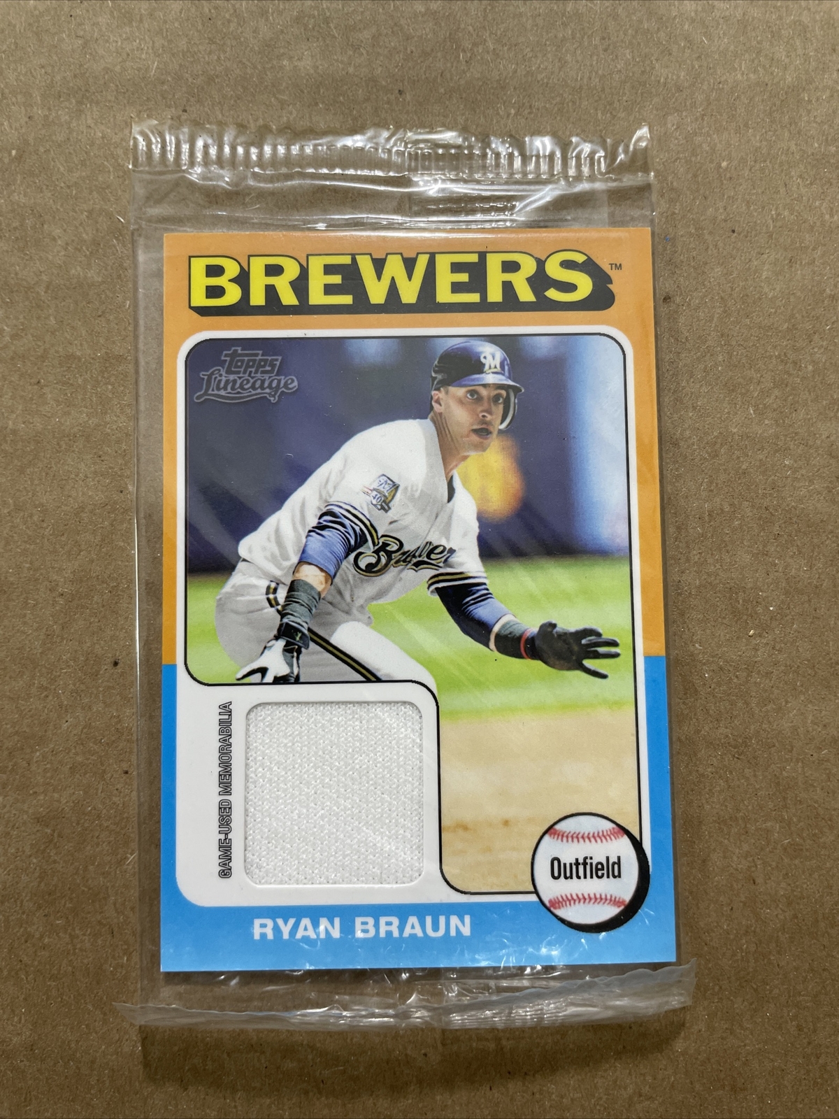 2011 Topps Lineage Mini Ryan Braun Game Used Jersey Brewers IN ORIGINAL ...