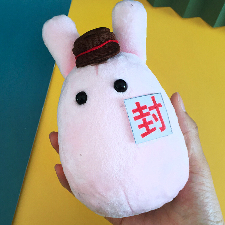 15cm Pink Rabbit Plush Doll With Hat Mokke Stuffed Toys Plushies Gift ...