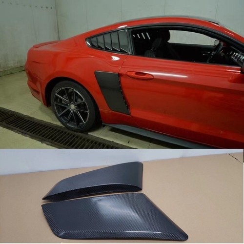 Carbon Fiber Car Side Fender Air Vent Scoop Rear Trims For Ford Mustang ...