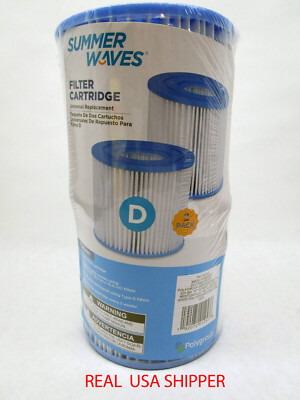 Summer Waves / Polygroup TYPE D Pool Pump Filter Cartridge - 2 Pack | eBay