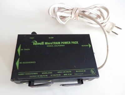 Vintage Revell Micro Train Power Pack Transformer Model 6700 UNTESTED ...