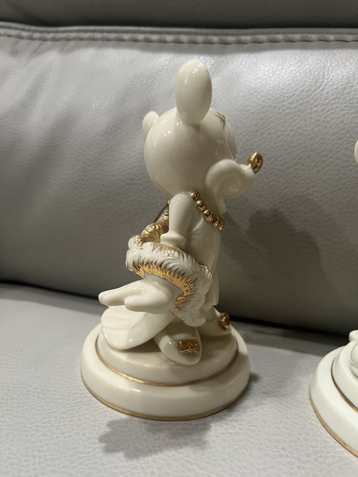 Lenox Mickey Minnie Mouse Ceramic Disney Statue Figure Set Elegant ...