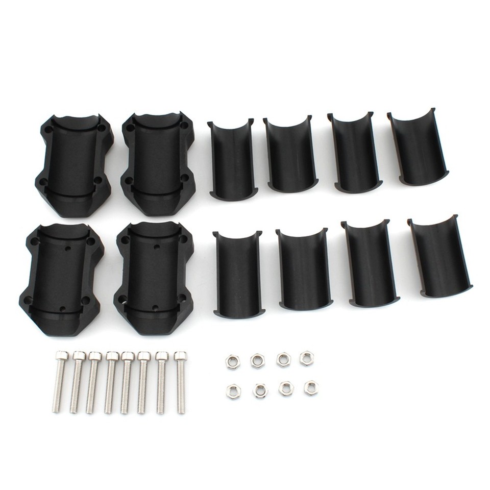 2X Motorcycle Universal Engine Bumper Guard Crash Bar Decor Protector ...