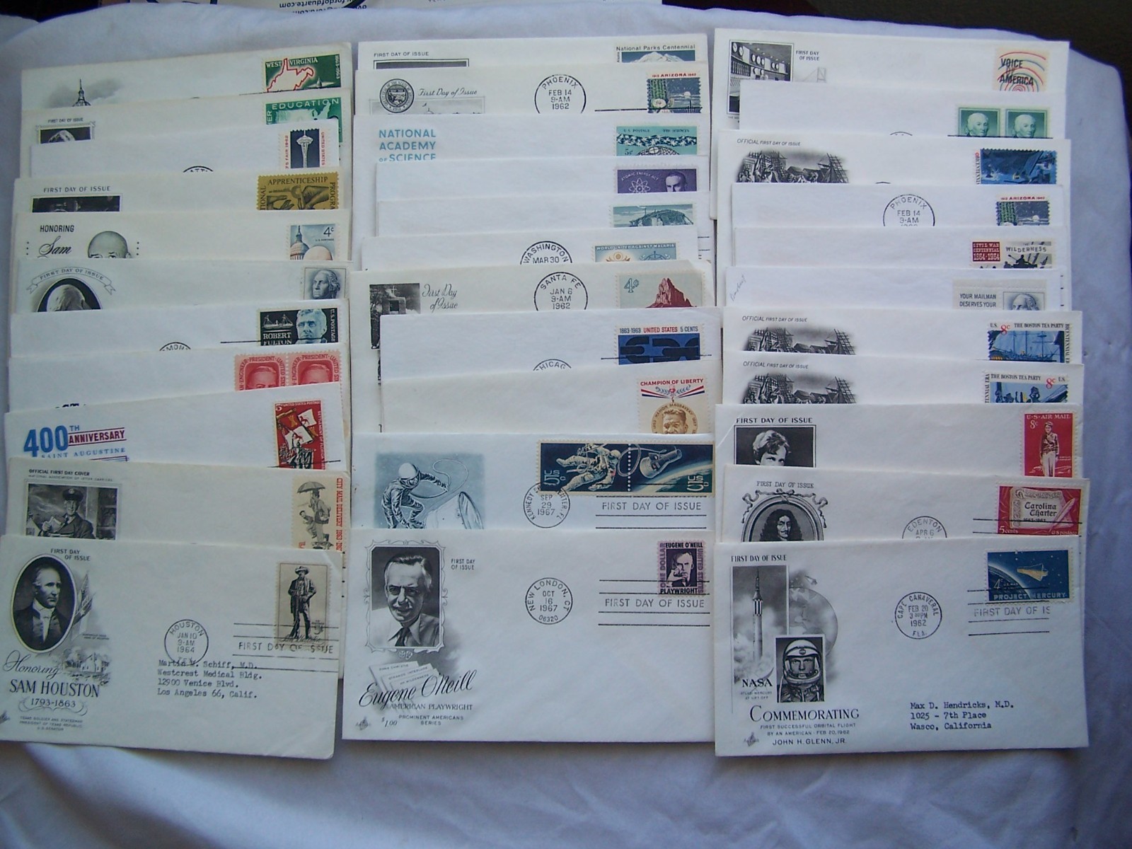 Lot of 100 US First Day Covers.. 1950s thru 1970s very little ...
