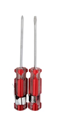 2pc Pocket Clip Screwdriver Set Mini Small Star Head and Flat Head ...