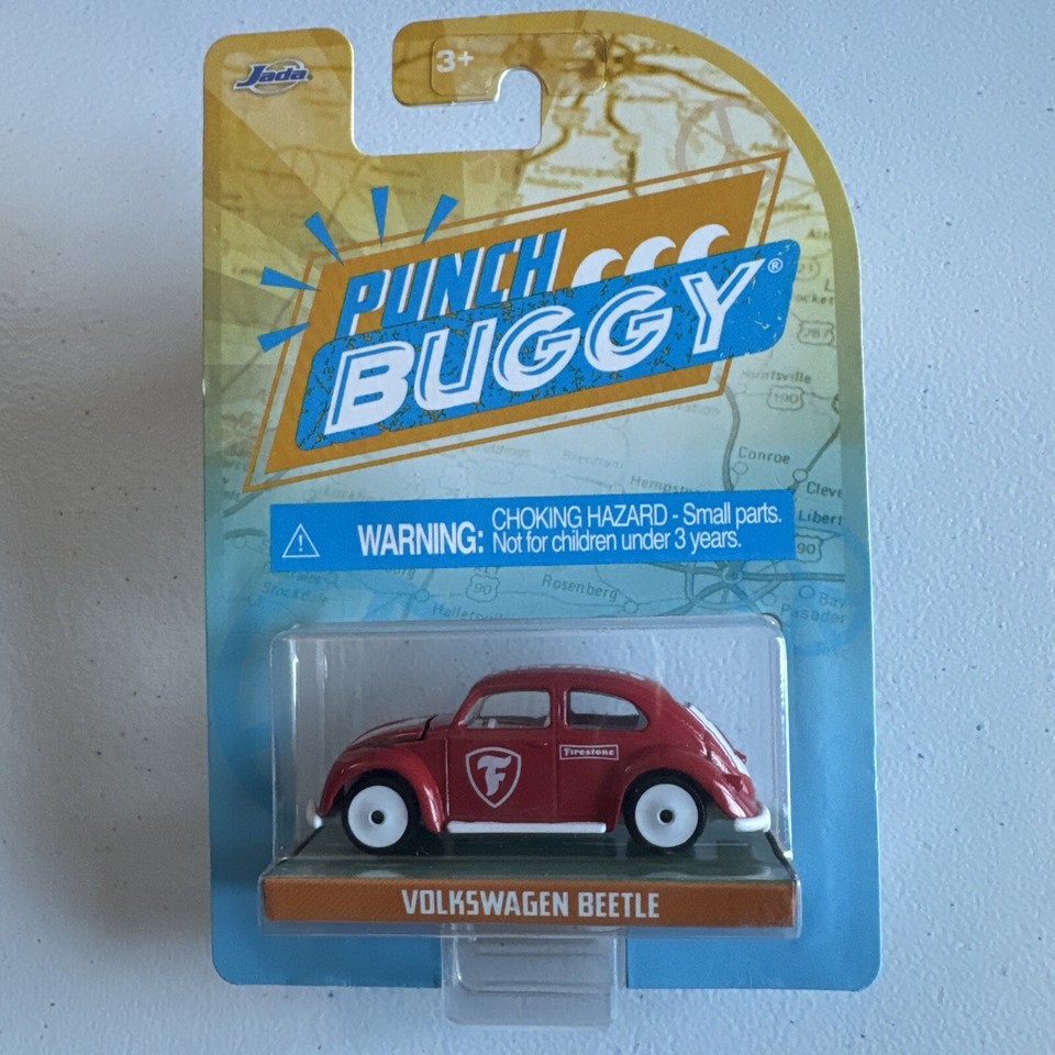 Jada 1:64 Volkswagen VW Beetle Red White Firestone Slug Bug Punch Buggy ...