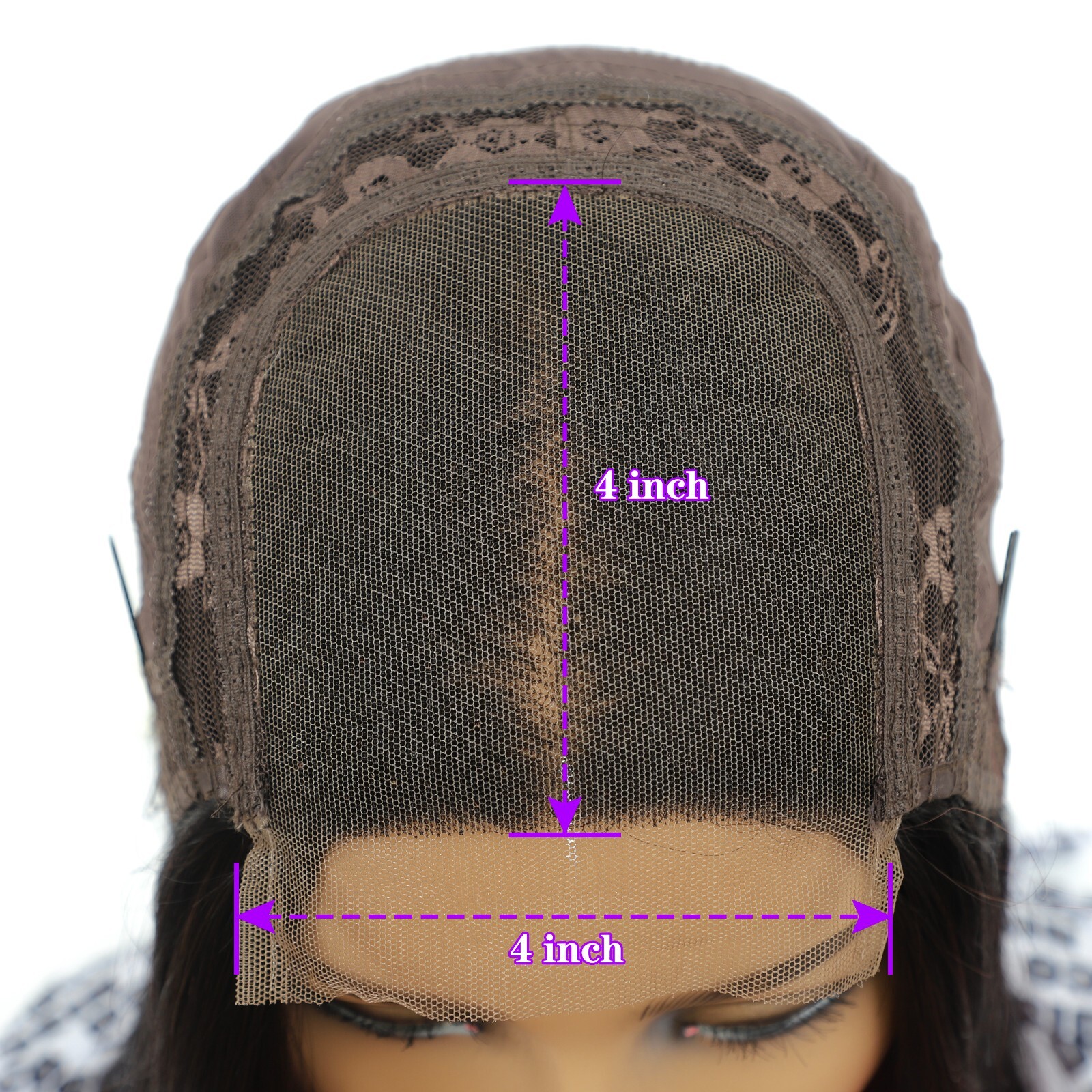 32 inch Human Hair Lace Front Wig Straight 13x4 Frontal Wig and 4x4 ...