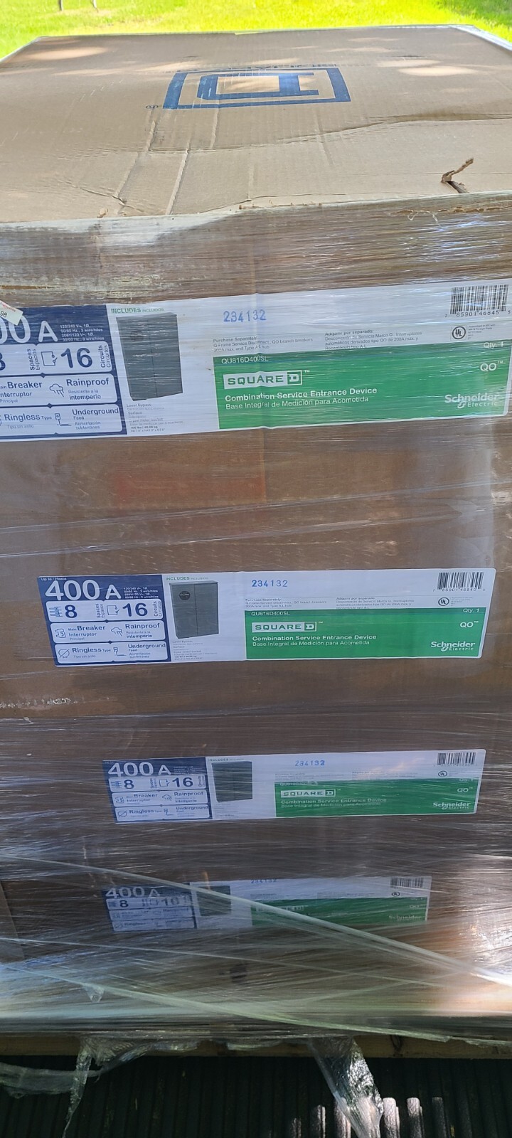 Square D QU816D400SL 400A 16-Circuit 8-Space Combination Service ...