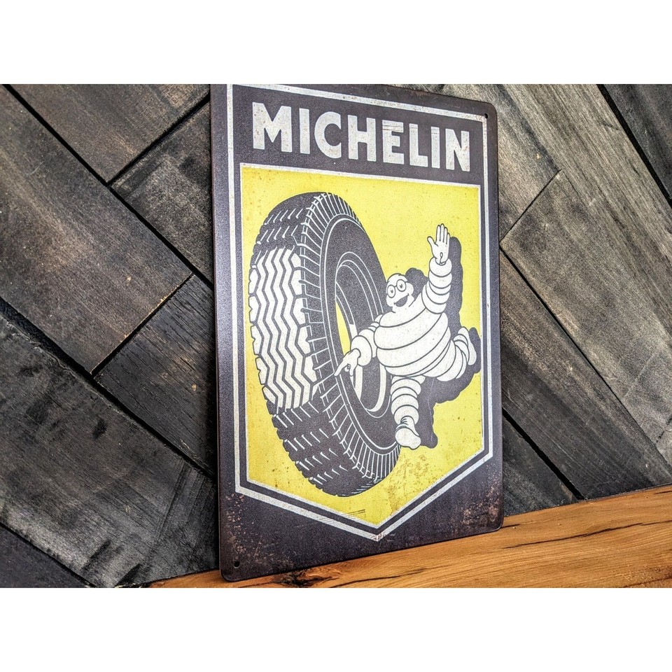 Michelin Tire Sign - Retro Style Michelin Signs - 12in x 8in | eBay