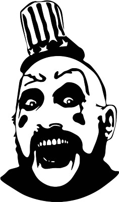 Sid Haig Captain Spaulding Vinyl Decal Autoaufkleber Haus der 1000 ...