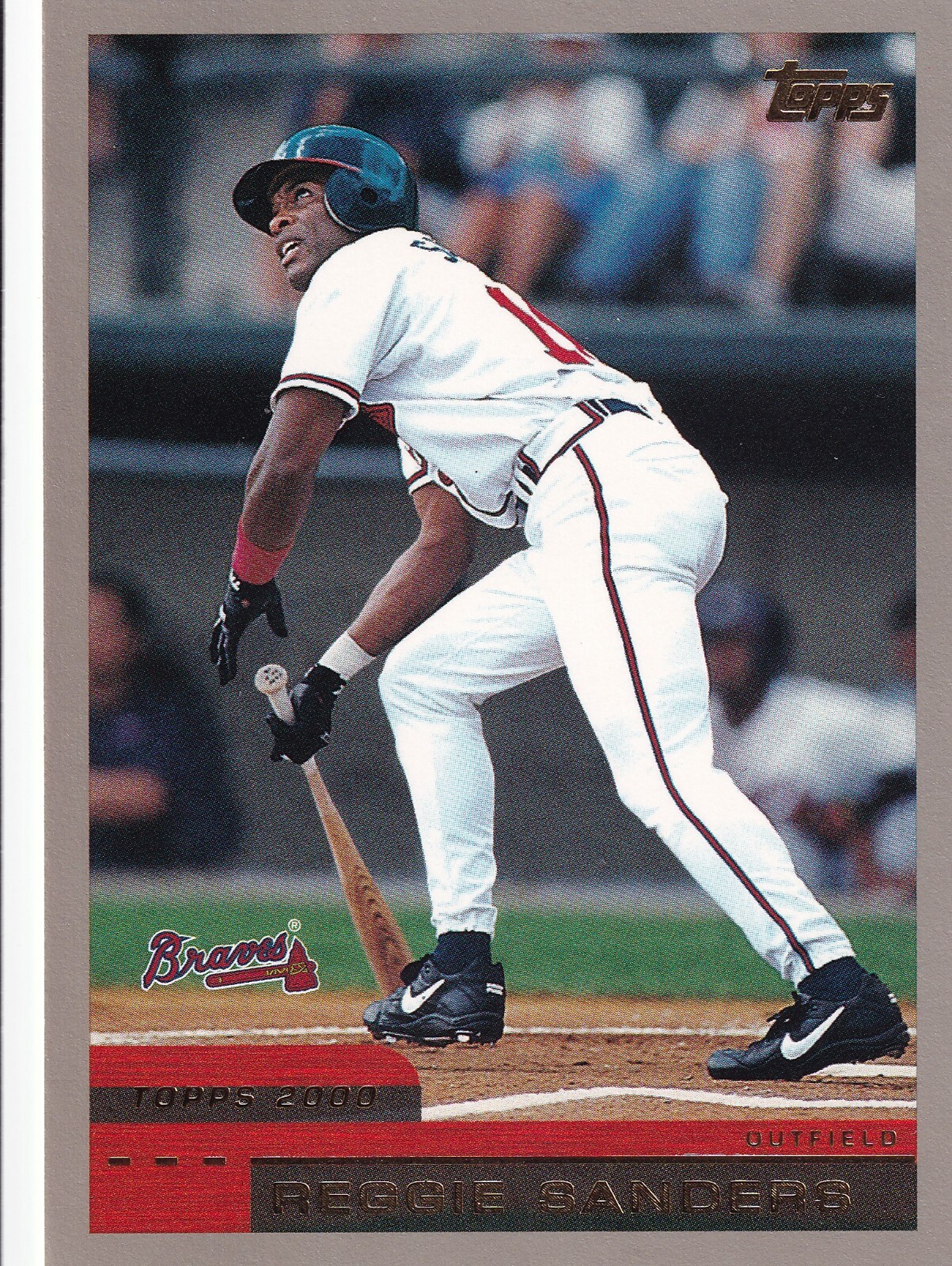 2000 Topps #T110 Reggie Sanders MLB Atlanta Braves + (Yes 3 Free ...