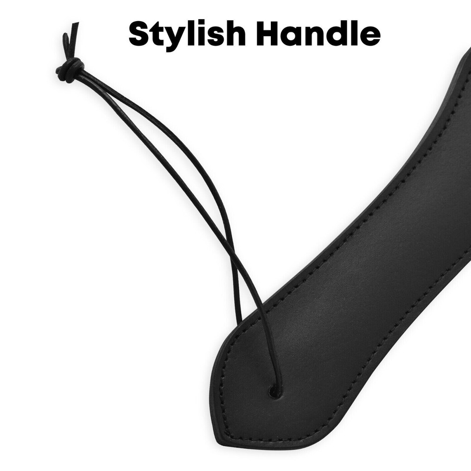 Real Cowhide Saddle Leather Paddle Black BDSM Slapper Flexible and ...