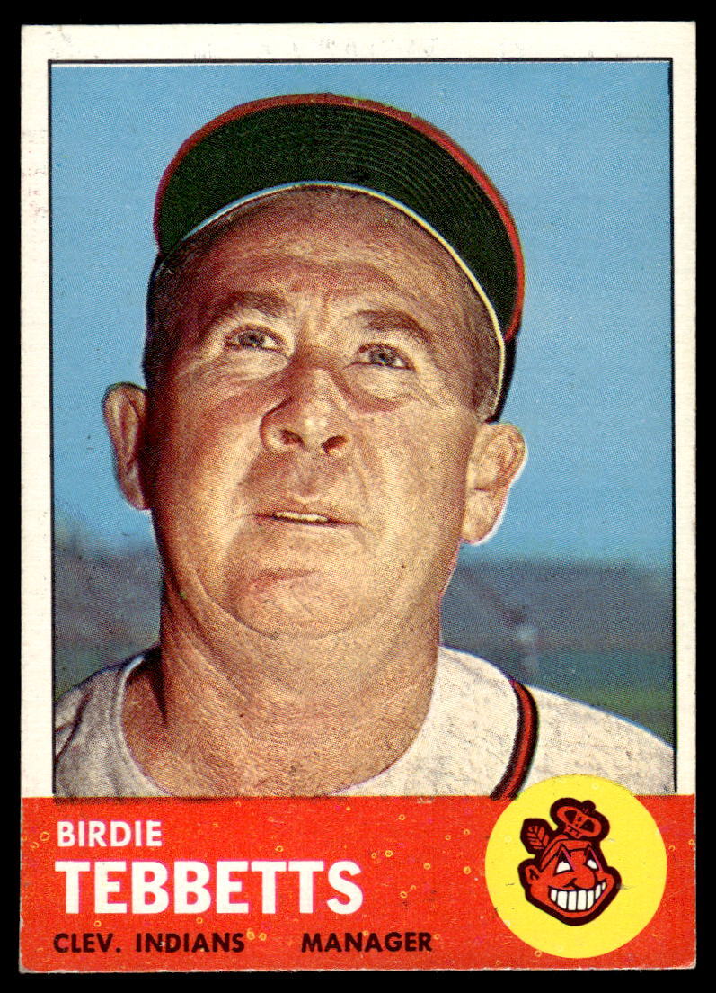 1963 Topps Birdie Tebbetts #48 Cleveland Indians Baseball Card | eBay