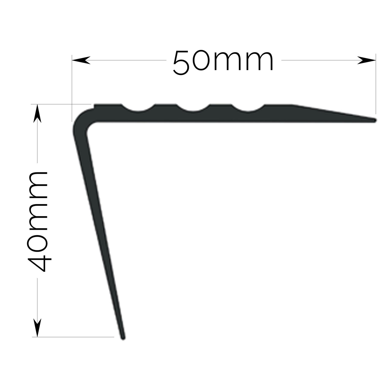 Self-Adhesive PVC Stair Non-Slip Nosing Rubber Angle Step Edge 90cm | eBay