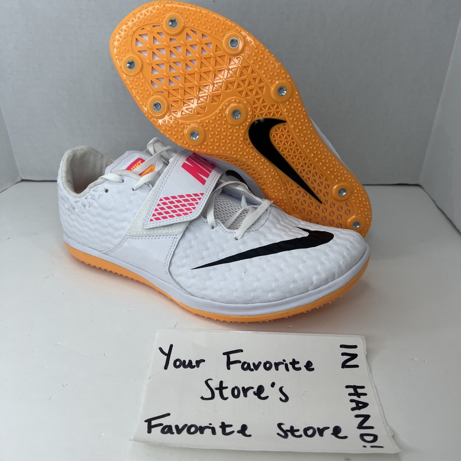 Size 11 - Nike Jump Elite High White Hyper Pink Orange for sale online ...