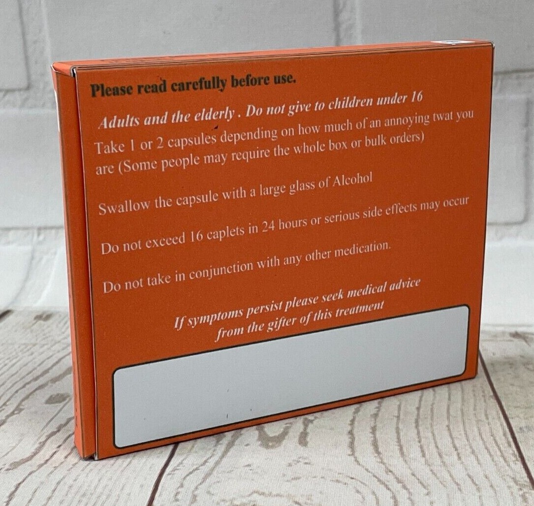 ADULT Joke Prank Pill Medication Box Present gift Fool's trick funny ...