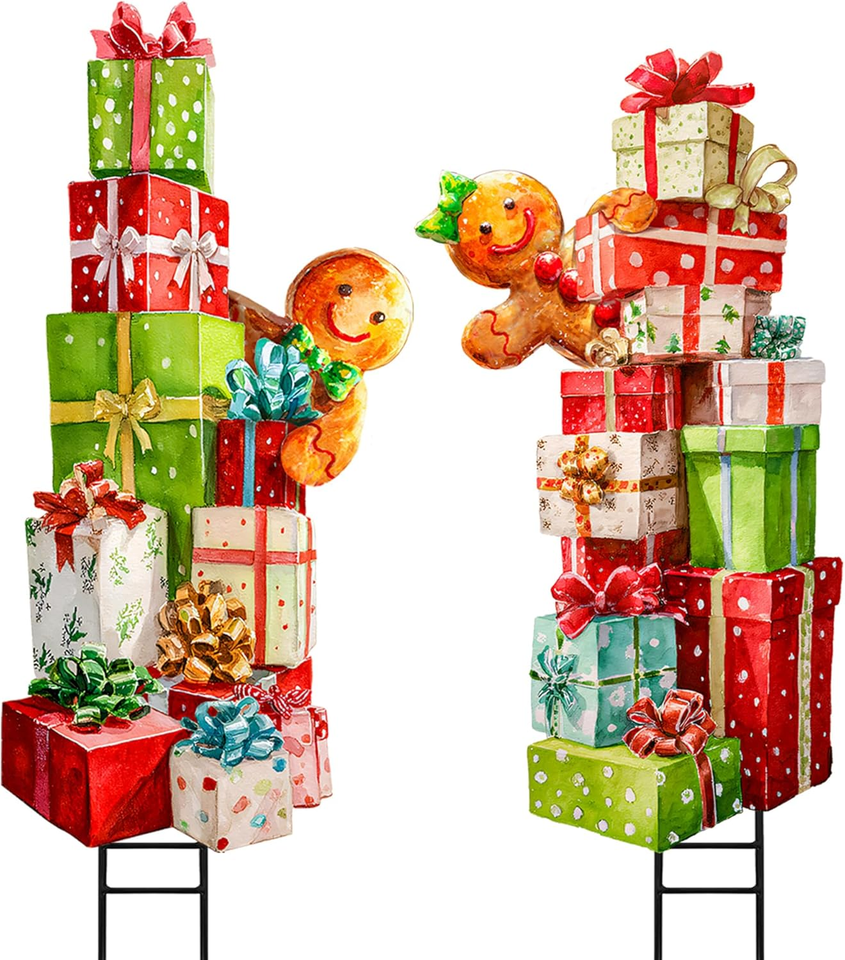 Extra Large Christmas Decorations Outdoor, 2Pcs Colorful Gift Boxes ...
