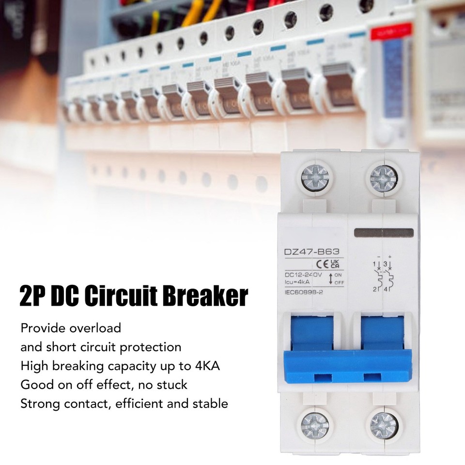 2P Photovoltaic DC Circuit Breaker High Sensitivity Overload Protection ...