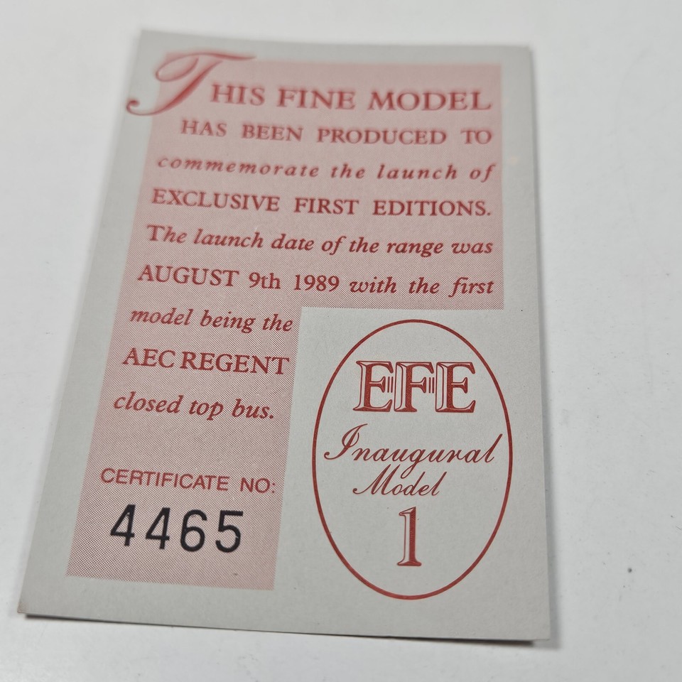 EFE 1/76 Scale Model Bus C101007B - AEC Regent Double Decker - EFE ...