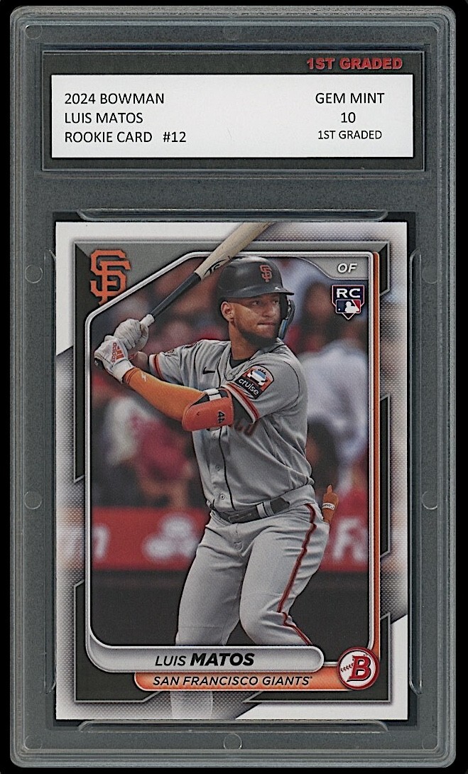 Luis Matos 2024 Bowman Baseball (Topps) 1st Graded 10 Rookie Card #12 ...