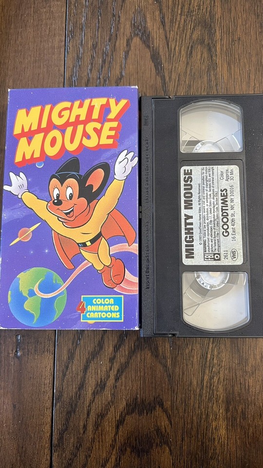 Mighty Mouse (VHS, 1993) 4-Color Animated CartoonsGoodtimes Kids ...