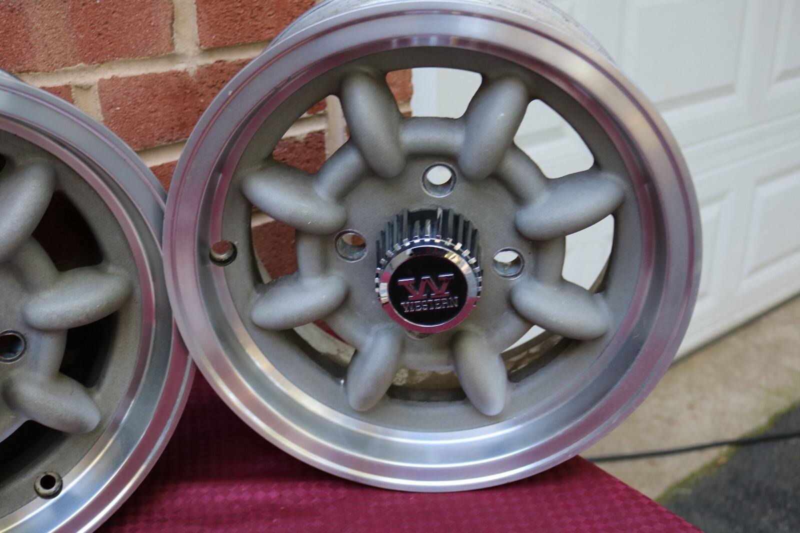 Vintage Western Superlite 13x5 Aluminum Wheels Mazda RX7 Datsun B210 ...