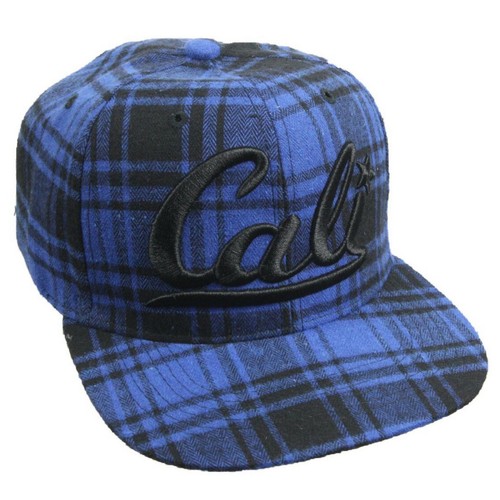 Baseball Cap CALI Sun Hat CA Check Snapback Flat Bill Hip Hop ...