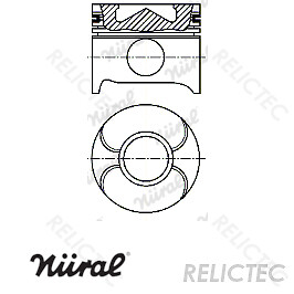 Piston With Rings MB BAW:903,904,901 902,W203,S203,W202,S202,CL203,W220 ...