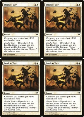 4x MTG 2012 BREAK OF DAY - INSTANT - MAGIC GATHERING CARD x4 copies | eBay