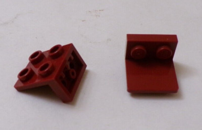Lego (x2) Dark Red 1x2 2x2 Inverted Angle Bracket, 99207 (028-110) | eBay