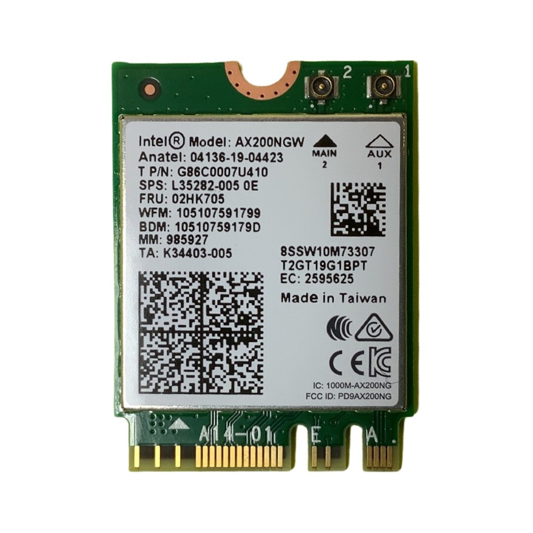 Intel Wi-Fi 6 AX200 (Gig+) M.2 2230 2x2 AX+BT No vPro Desktop Wireless ...