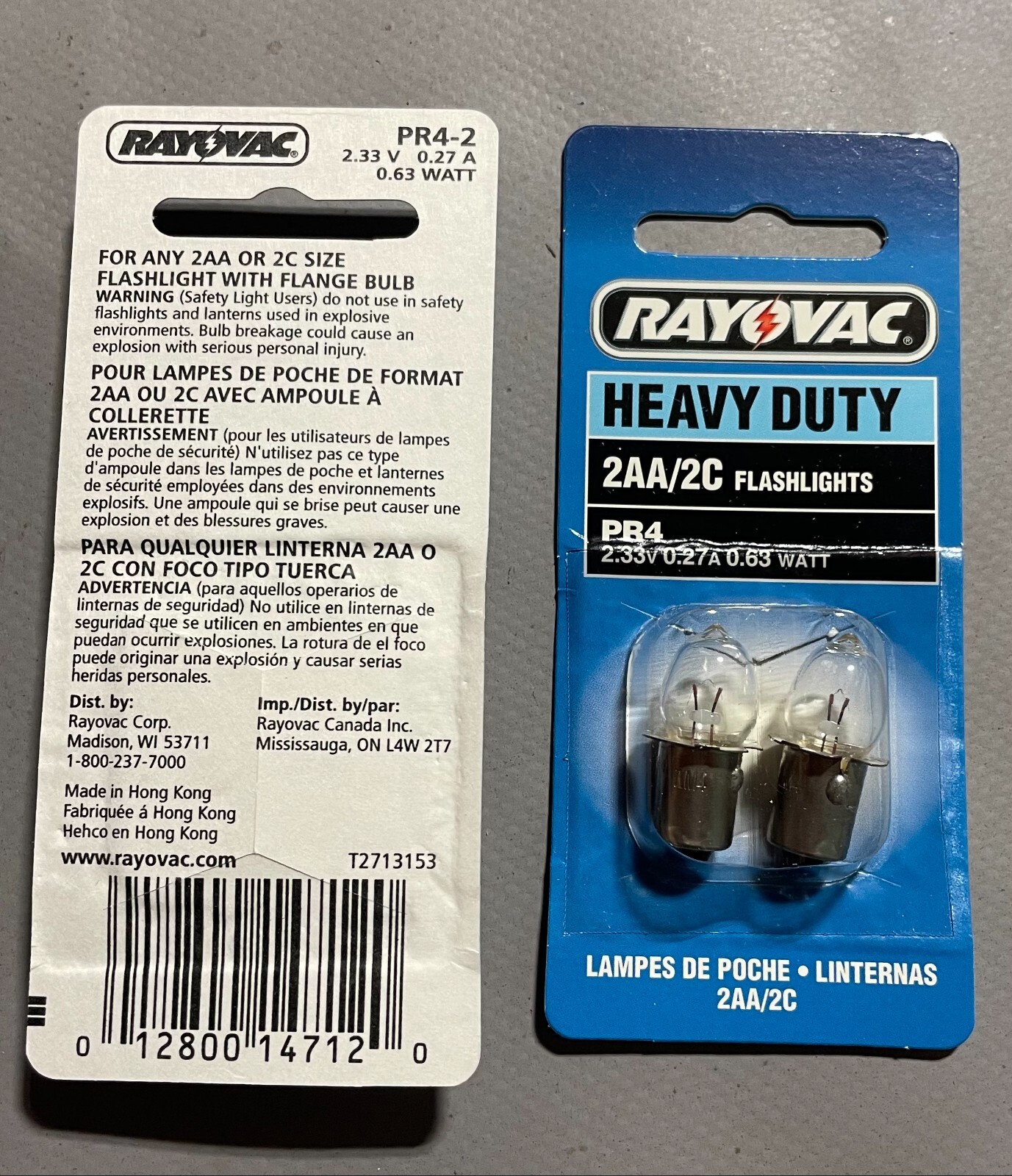 Rayovac PR4-2 Standard Flashlight Bulbs for 2 Cell AA or C - 20 Bulb ...