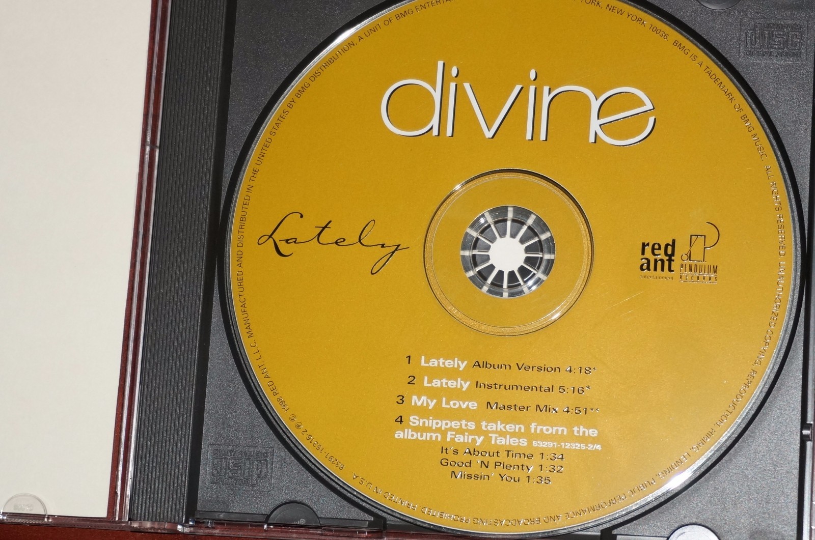 Divine Lately 4 Tracks Thin Ex Cond 2 CD different design highly ...