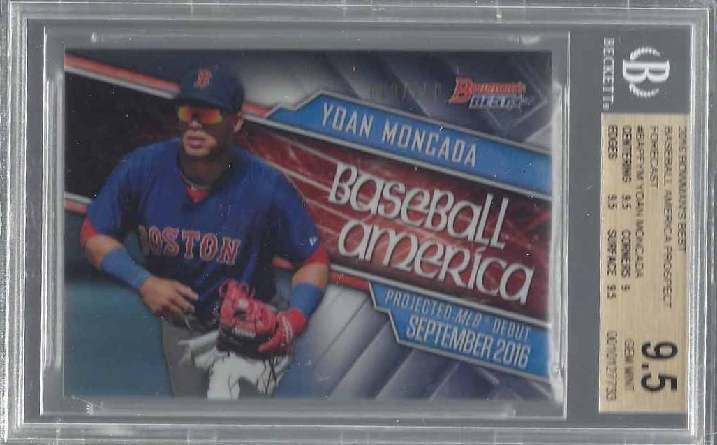 2016 Bowman's Best - Baseball America Prospect Forecast Yoan Moncada #BAPF-YM /150 (RC) for sale ...