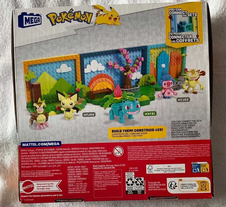 MEGA Pokemon Buildable Figure Set - PARK SCENE (222 Pieces) HXF81 ...