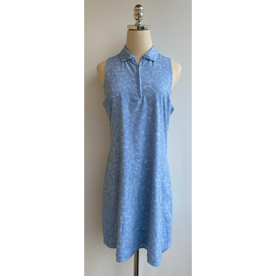 Peter Millar Carner Blue Palm Sport Sleeveless Dress Tropical sz M | eBay