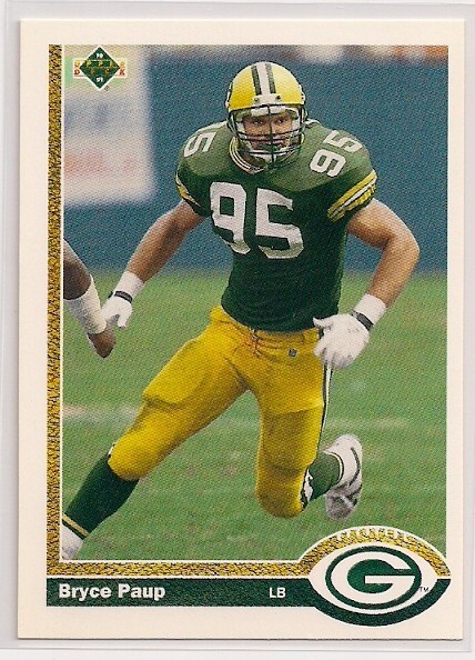 1991 BRYCE PAUP UPPER DECK ROOKIE RC GREEN BAY PACKERS NORTHERN IOWA ...