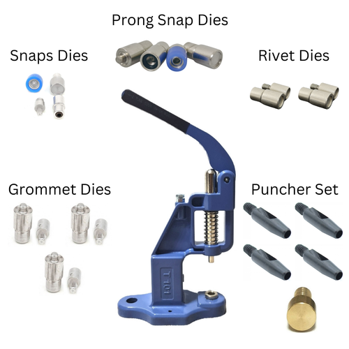 Hand Press Machine Set, Essential Dies for Snap Buttons, Rivets ...
