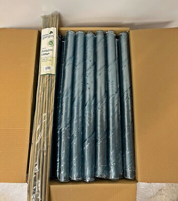 500 Spiral Rabbit Tree Hedge Guards 60cm & 500 3ft canes for plant ...