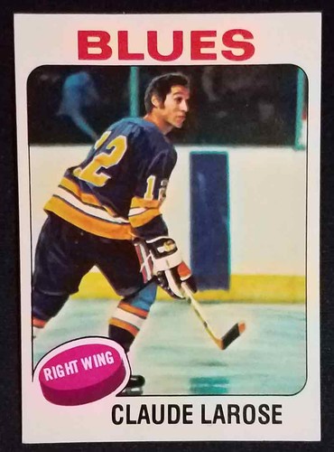 1975-76 Topps #113 Claude Larose St. Louis Blues EX-MINT (surface issue ...