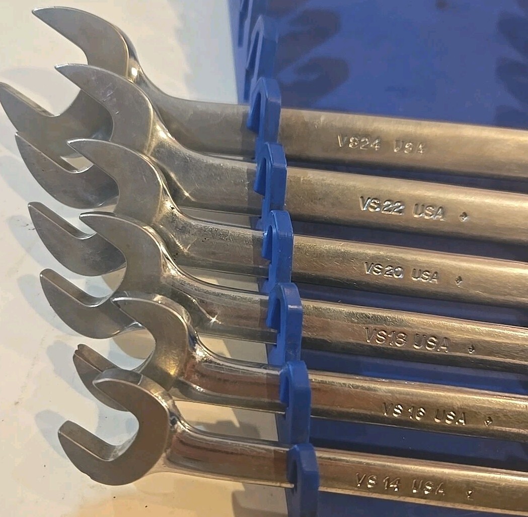 Set of 6 Snap-on 4-Way Angle Head Open-End Wrenches 7/16”-3/4” Usa Made ...